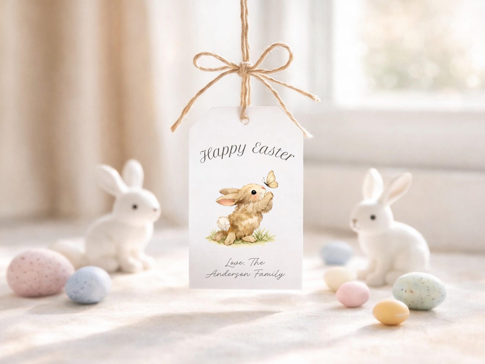Editable Easter Gift Tags, Printable Bunny Tags, Kids Easter Treat Tags ...