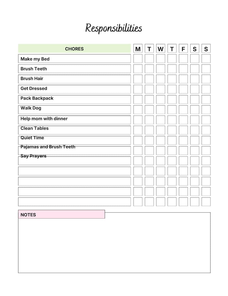 Kids Chore Chart Workbook 2026 | Daily Routine Planner for Kids ...