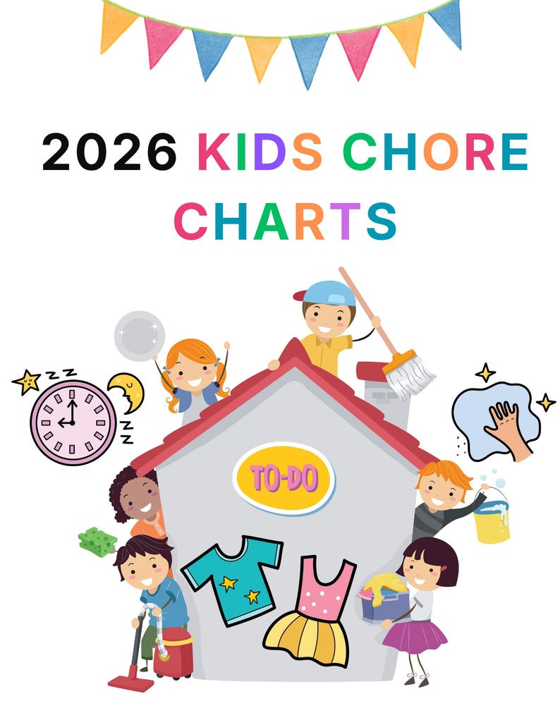 Kids Chore Chart Workbook 2026 | Daily Routine Planner for Kids ...