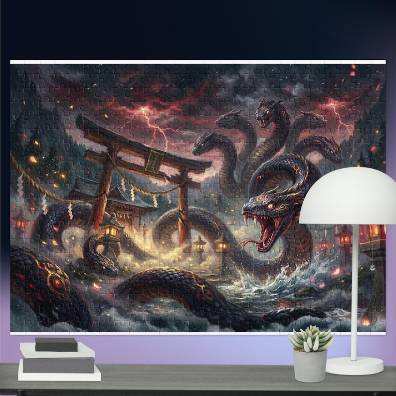 Yamata No Orochi Puzzle | Japanese Mythology Jigsaw | Storm Serpent ...