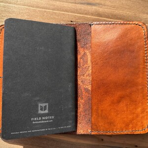 Field Notes Pocket Size Handtooled Handpainted Leather Wallet Travelers ...