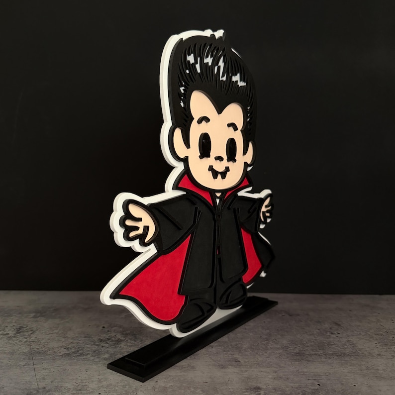 Easy-to-paint Halloween Vampire SVG File; Glowforge Laser Cut Design ...