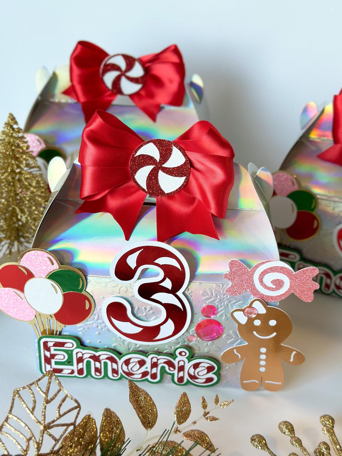 Personalized Christmas Favor Boxes: Holiday Birthday Party Decor - Etsy