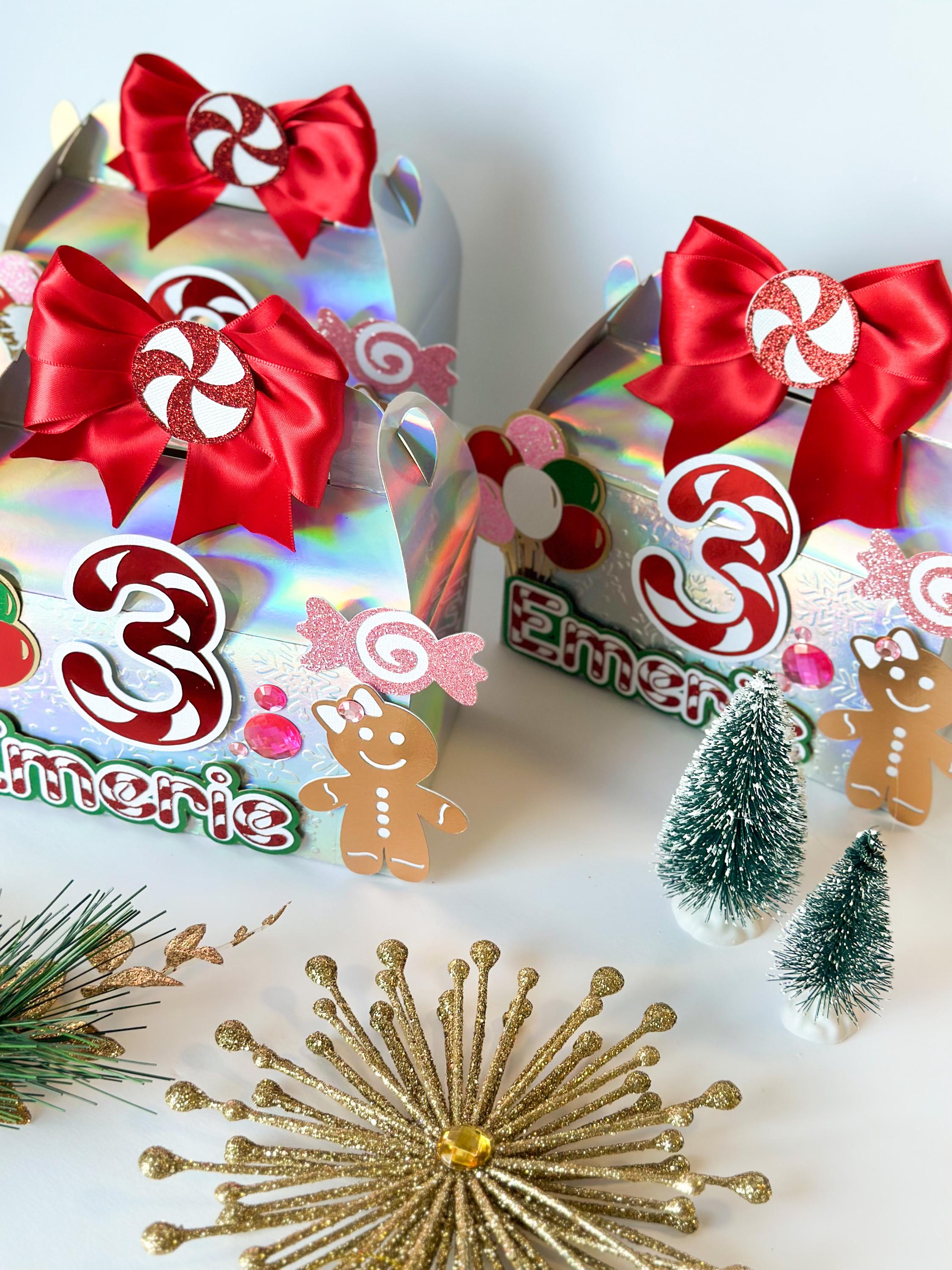 Personalized Christmas Favor Boxes: Holiday Birthday Party Decor - Etsy