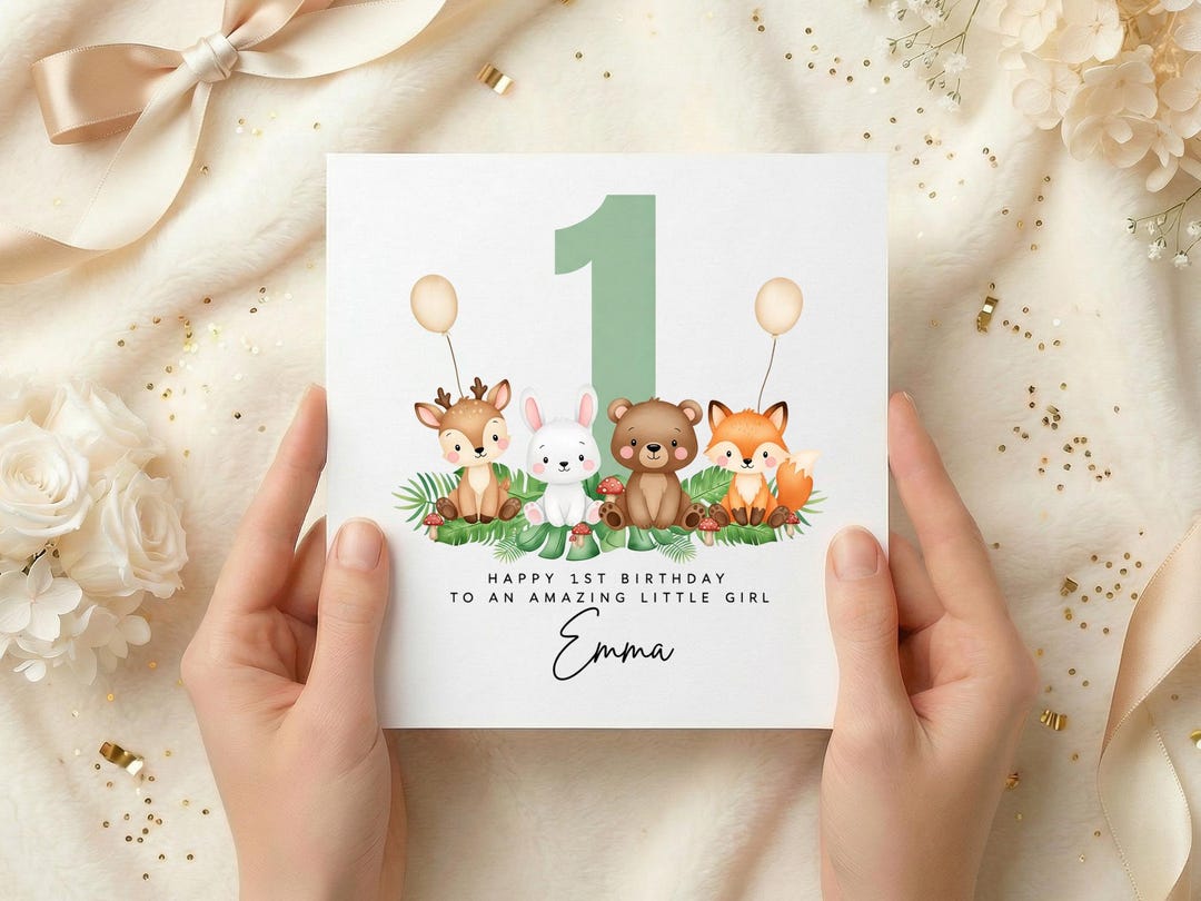 Happy 1st Birthday to an Amazing Little Boy, Woodland Animals Party ...