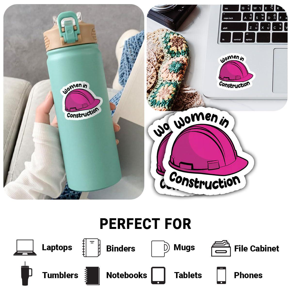 3pcs Women in Construction Sticker Funny Pink Hard Hat Gift for Female ...