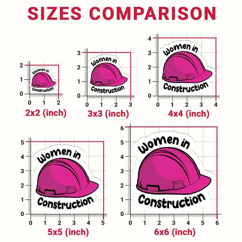 3pcs Women in Construction Sticker Funny Pink Hard Hat Gift for Female ...
