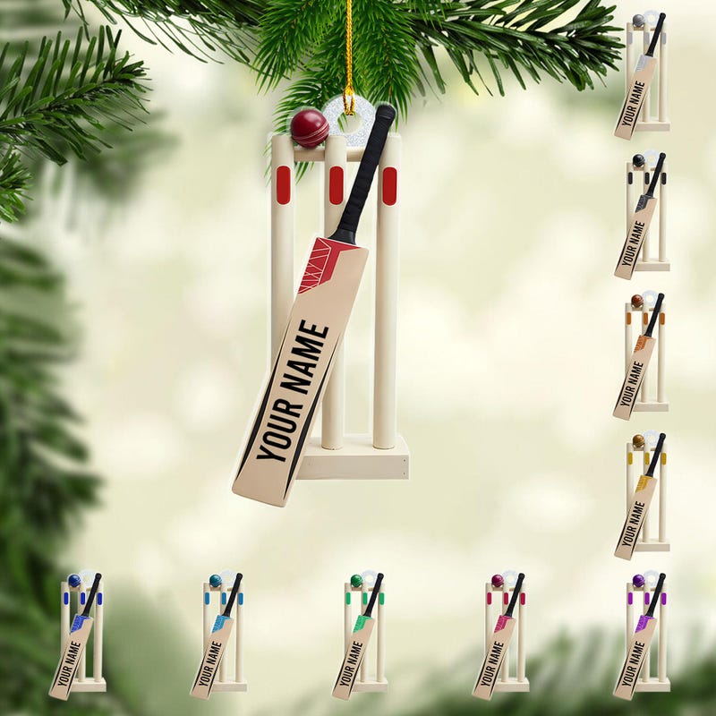 Cricket Bat Ornaments - Etsy