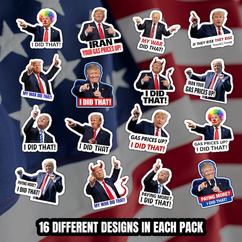 Donald Trump Gas Price Stickers - Etsy