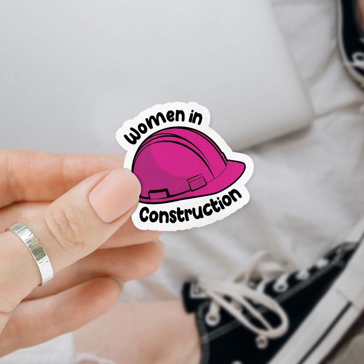 3pcs Women in Construction Sticker Funny Pink Hard Hat Gift for Female ...