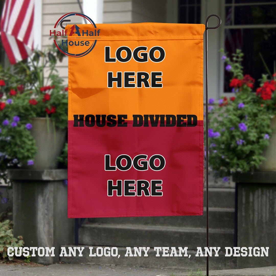 Custom House Divided Flag, Personalized Two-sided Team Flag, Split ...