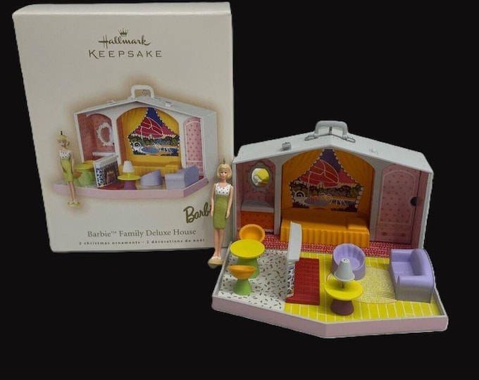 BARBIE Family Deluxe House, Hallmark Keepsake Ornament, Two-piece Set ...