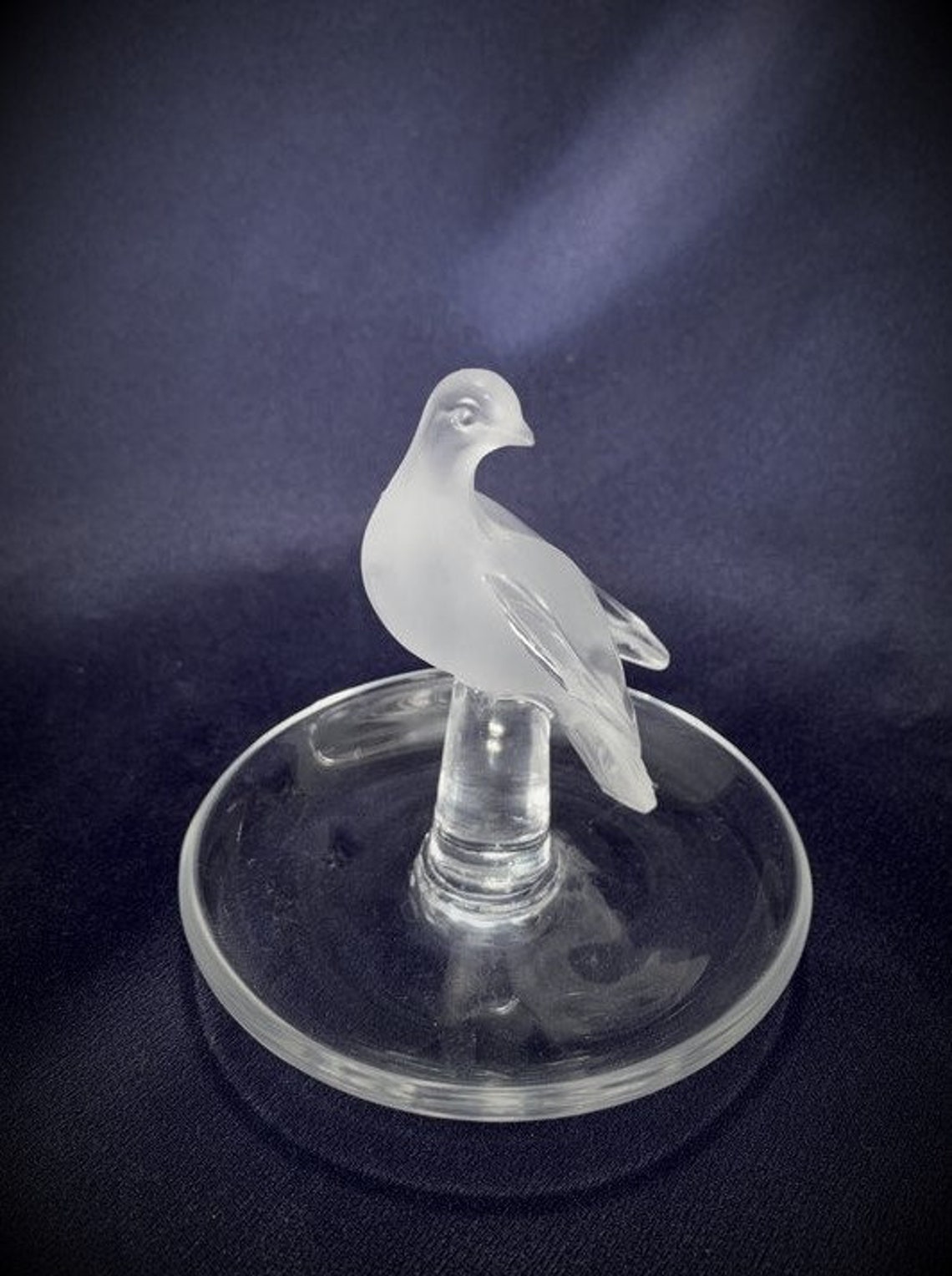 LALIQUE FRANCE Dove CRYSTAL Figurine Ring Holder Art Artist Signed - Etsy