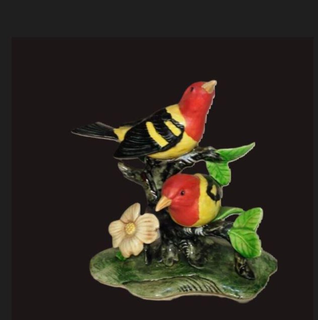 Stangl Pottery Bird #3750 Double Western Tanager 8" Art Figurine - in ...