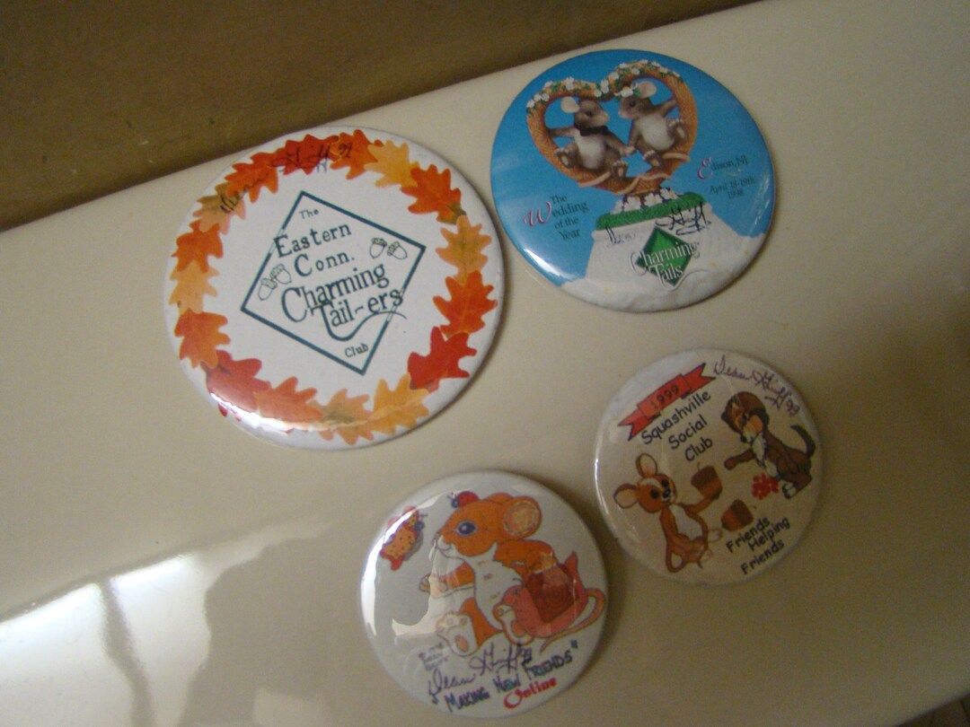 Charming Tails Pin Charming Tails Collector Pin Buttons Set of Four ...