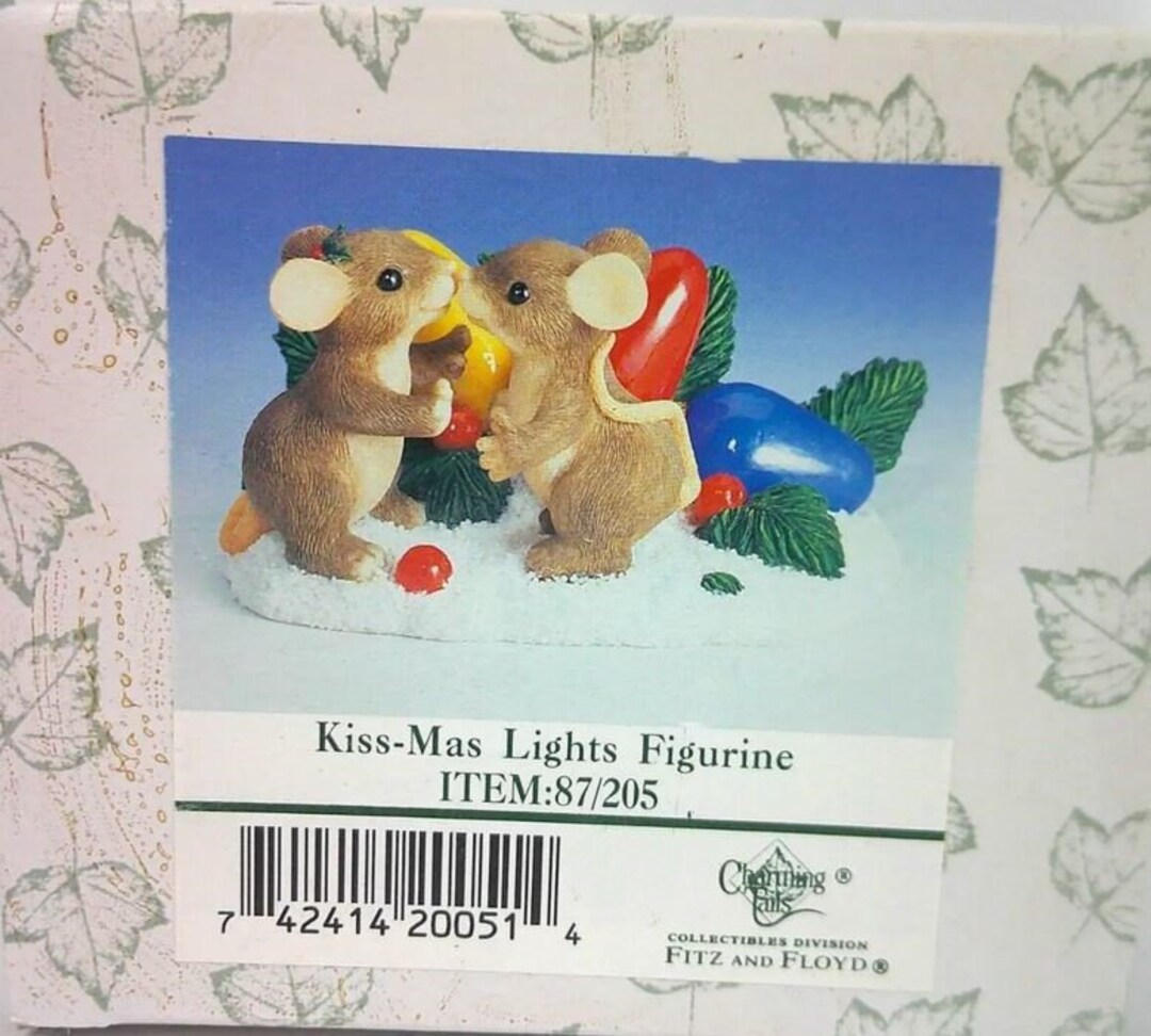 Charming Tails Kiss-mas Lights Figurine 87/205 Limited Edition 2000 ...
