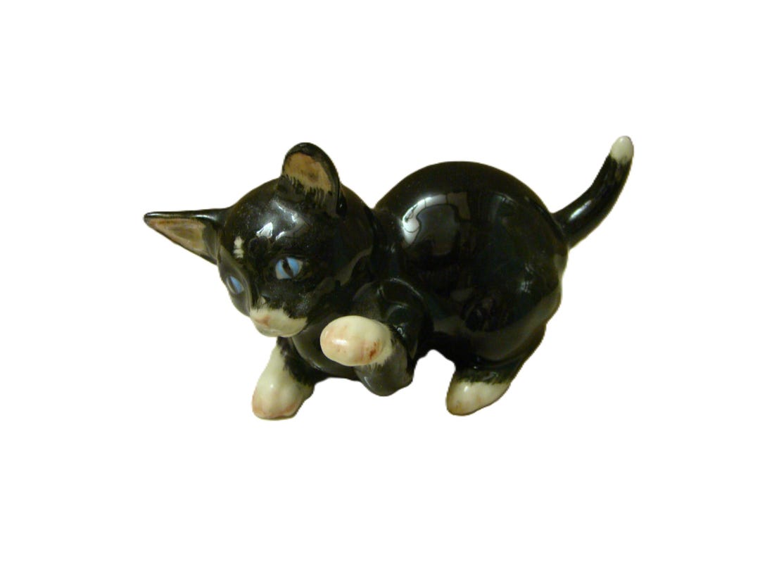 GORT BONE CHINA Cat Figurine - Etsy