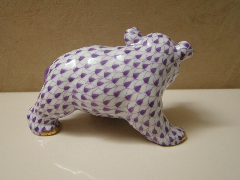 HEREND BEAR, LILAC Fishnet Walking Baby Bear, Lavender Fishnet #15362 ...