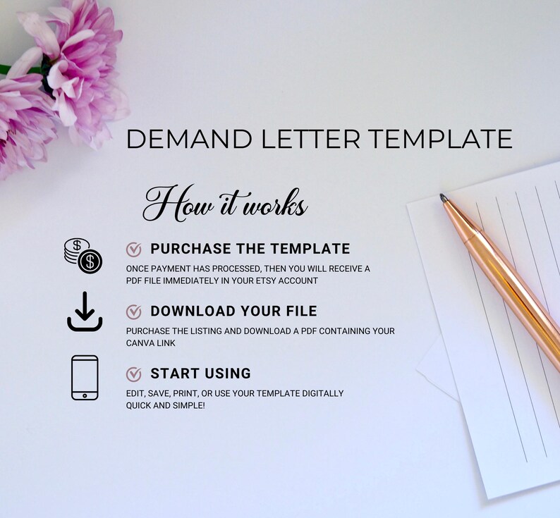 Editable Demand Letter Template, Settlement Demand Letter, Settlement Demand for Accident, Canva ...