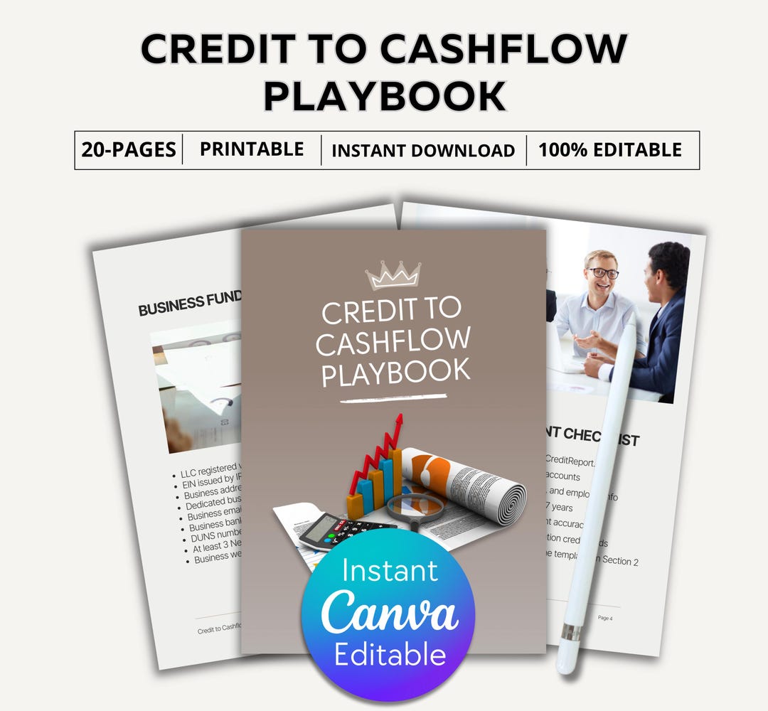 Credit to Cashflow Playbook, Editable Credit Report Review Worksheet ...