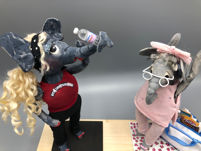 Art Dolls Animal WORKING OUT 6 Cloth Dolls | Etsy