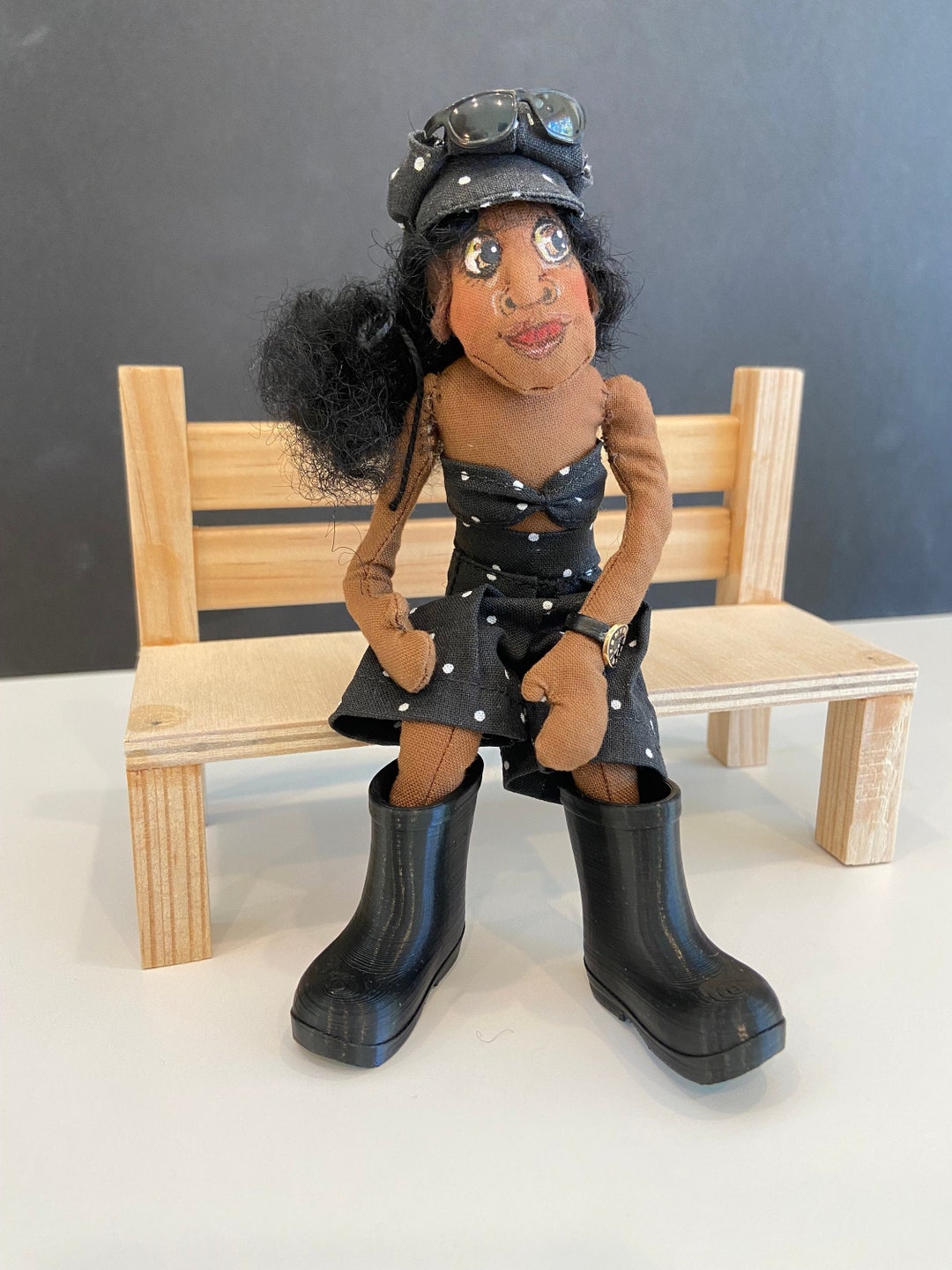 Meet Hope a Cloth Art Doll6 Inches Tallfull Body Armature - Etsy