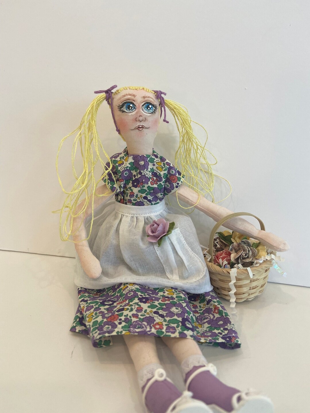 Meet APRIL Cloth ART DOLL 12 Inch Handmade Hand Painted Soft Doll - Etsy