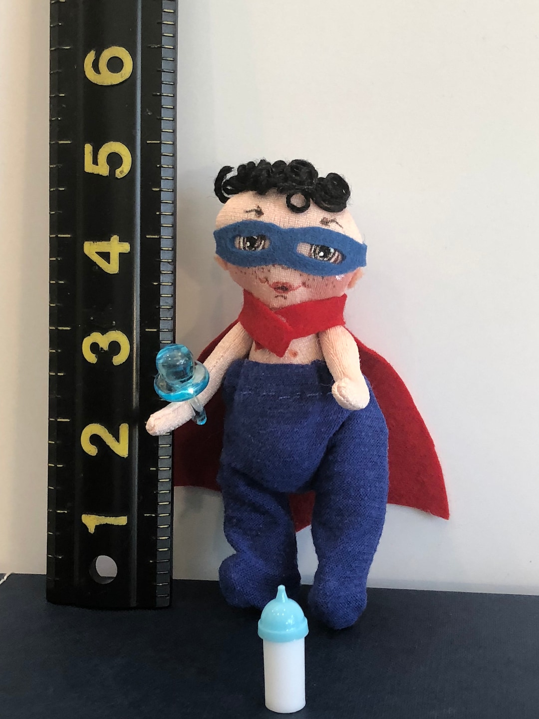 SUPER HERO A Tiny Baby Boy Handmade Hand Painted 5 Inch Doll - Etsy