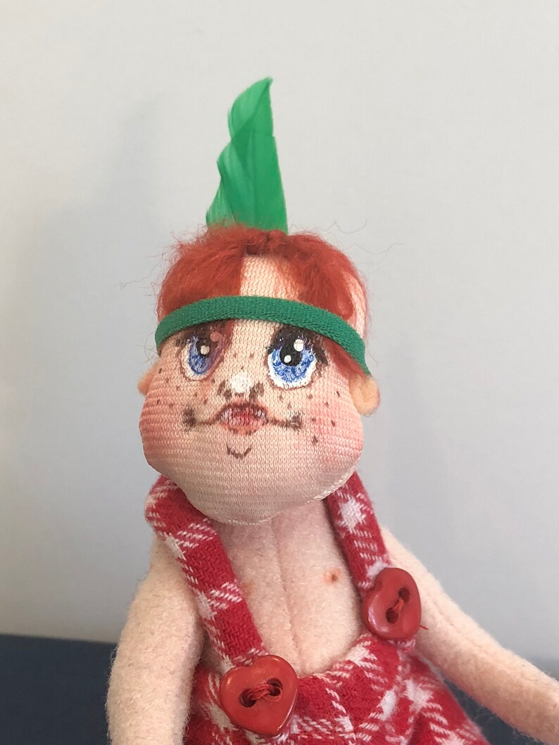 BABY BOY and His Toys 5 Inch Cloth Doll Handmade Hand Painted | Etsy