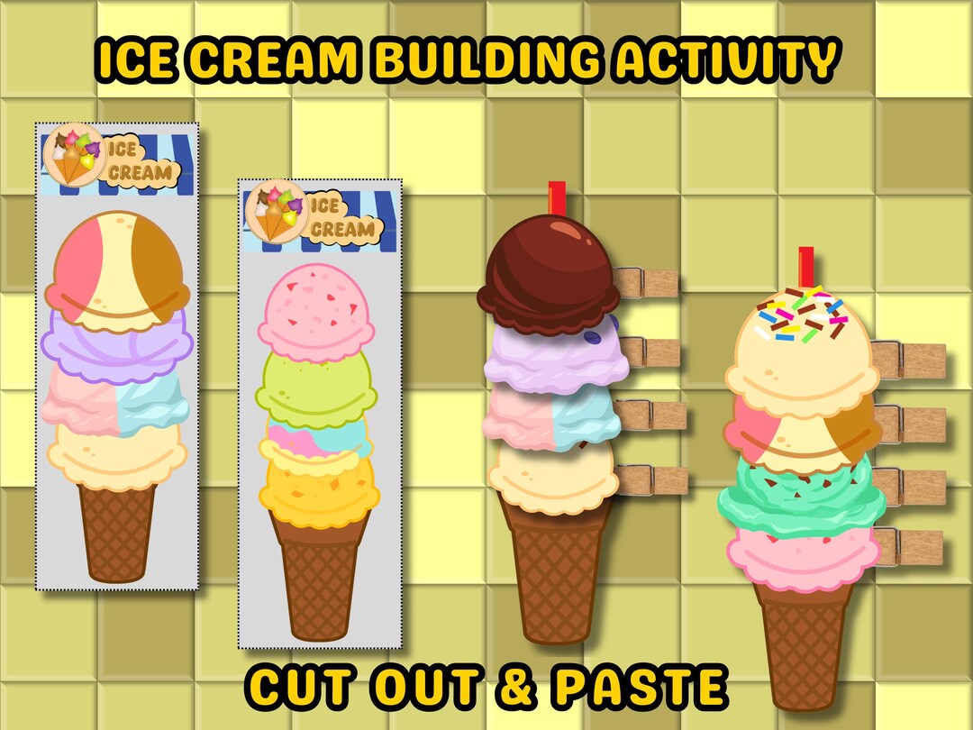 Ice Cream Builder Activity | Preschool Printable (PDF) - Etsy