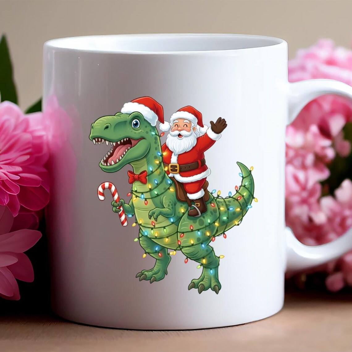 Christmas Dinosaur PNG | Cute Christmas Dino Clipart | Holiday T-shirt ...