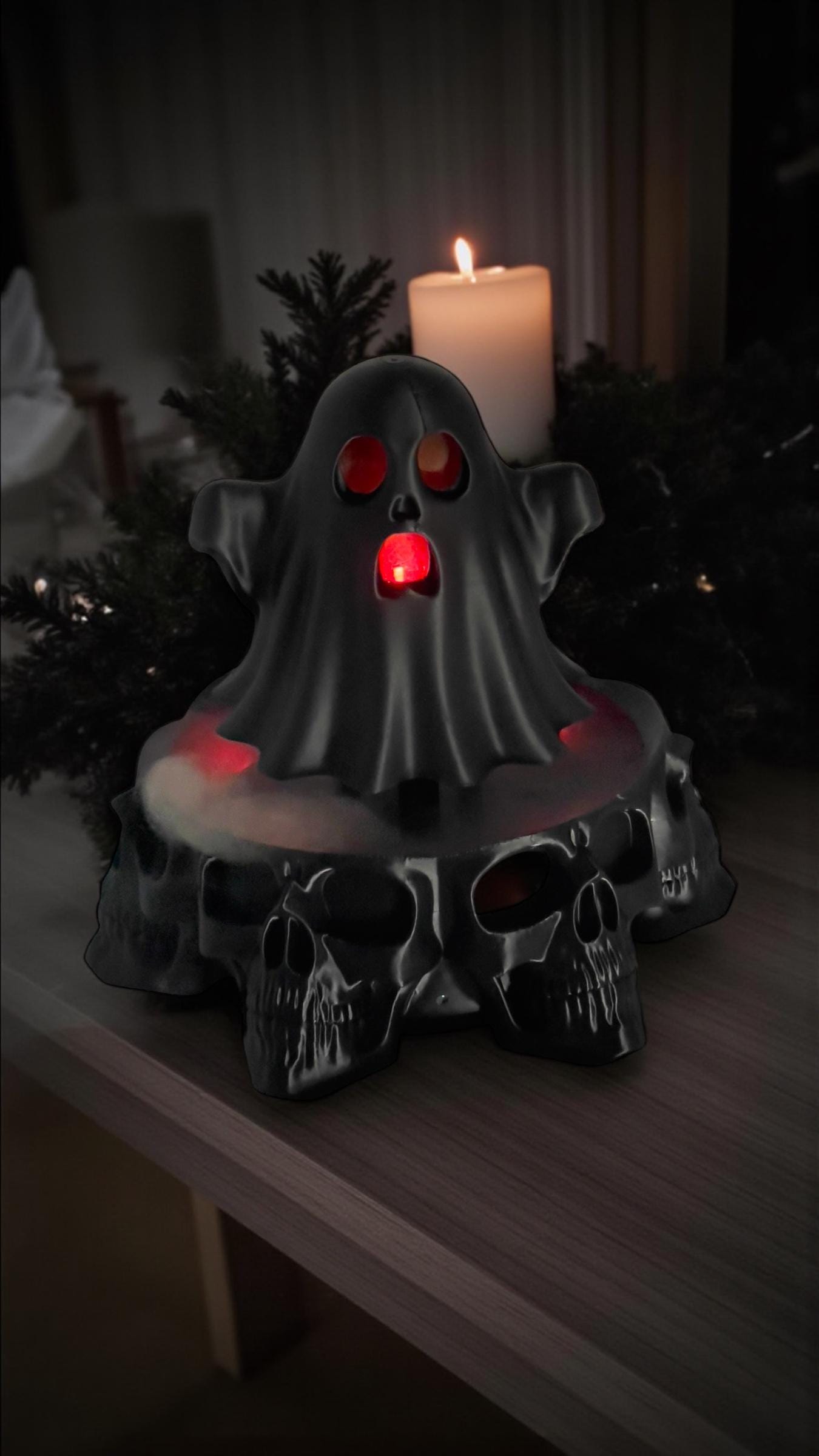 3D Printed Ghost Mist Maker With Motion Sensor & Scary Sound – LED ...