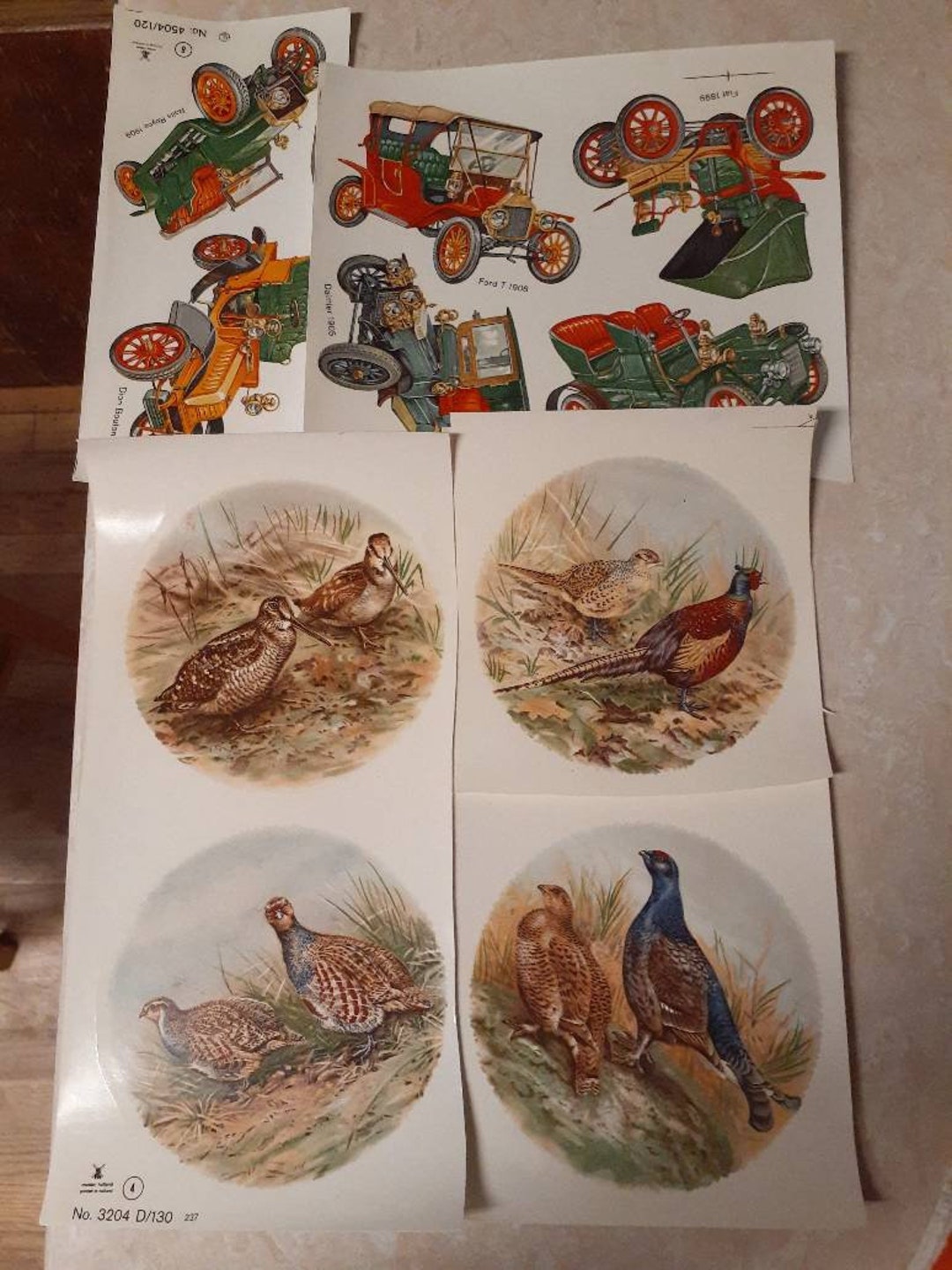 Vintage Water Slide Decals for China or Decoration Antique Automobiles ...