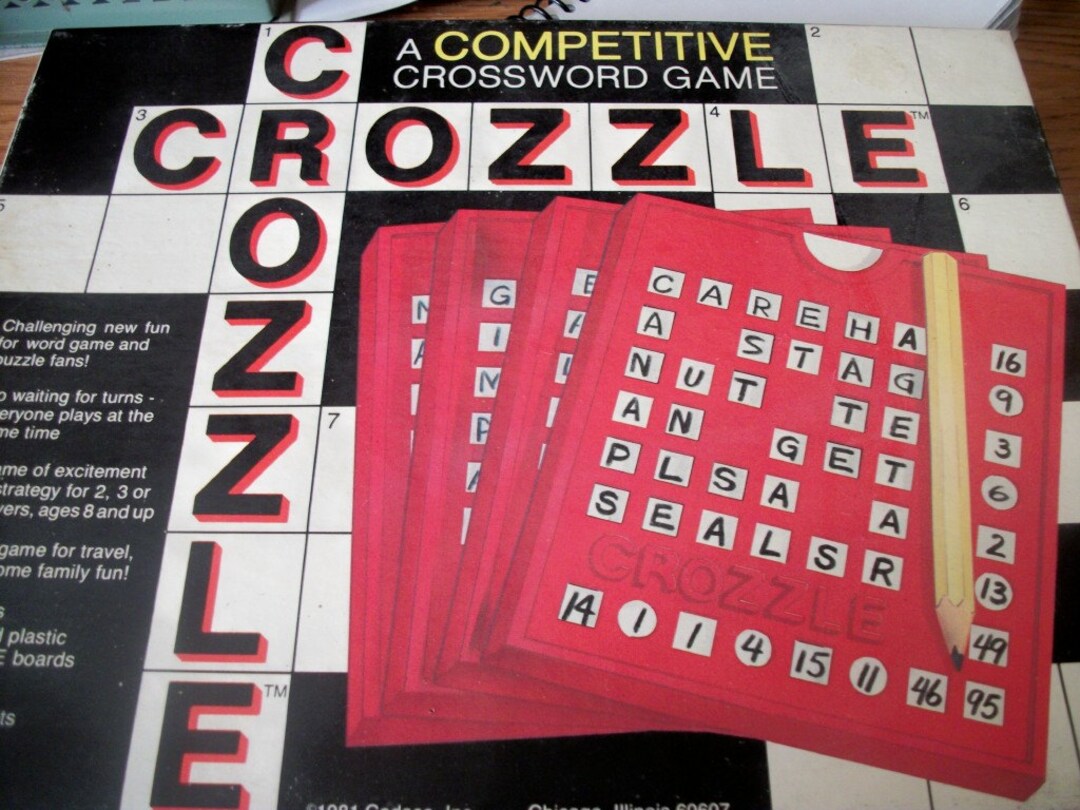Crozzle, juego de Crucigrama vintage, 1981 CADACO - Etsy México