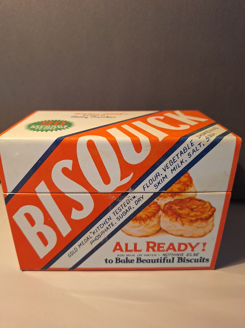 Bisquick Tin Recipe Box, 1980s, With Recipes - Etsy