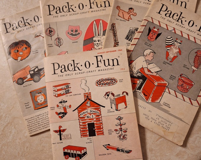 Pack-o-fun. Vintage Craft Magazines, 1960's Lot of 5 - Etsy