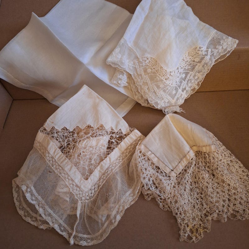Antique Lace Handkerchief - Etsy