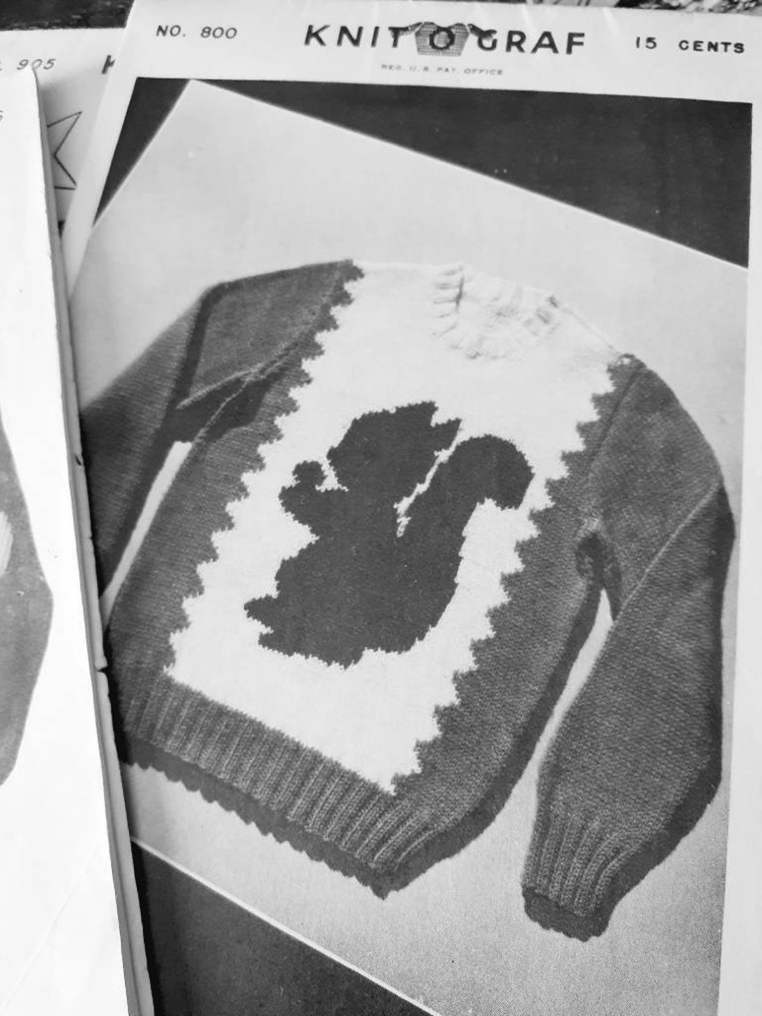 Knit O Graf Patterns, Lot of 4 Sweaters, Etc Knitting, Forties - Etsy