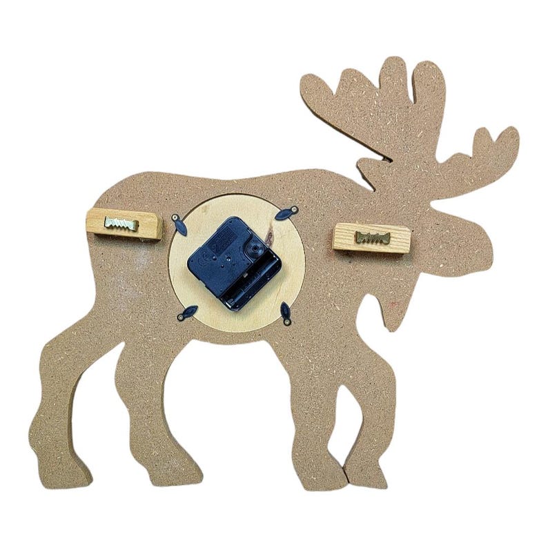 Rustic Wooden Moose Clock – Paper Bark Front, Cabin Decor - Etsy