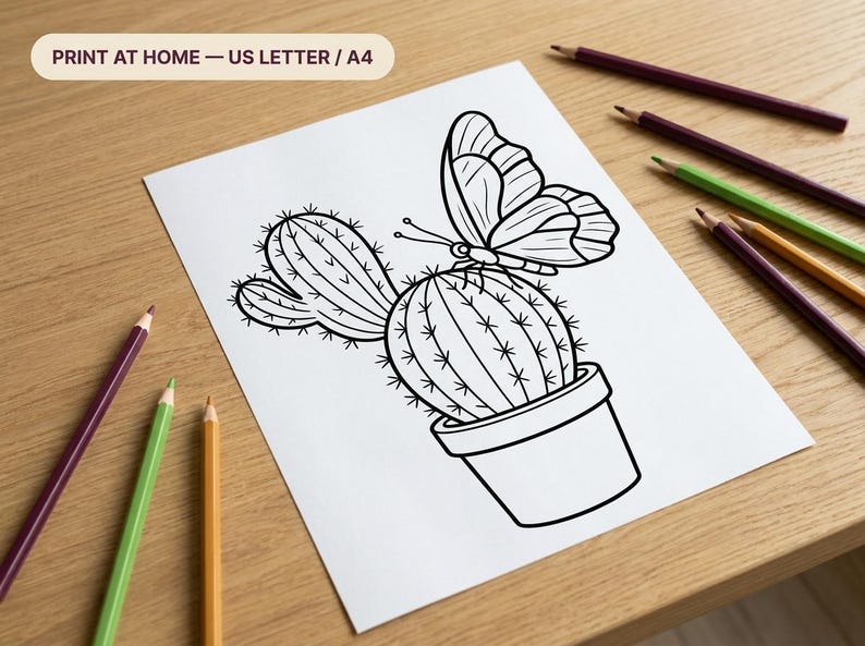 200 Butterfly Flower Coloring Pages for Kids, Bold Easy Spring Garden ...