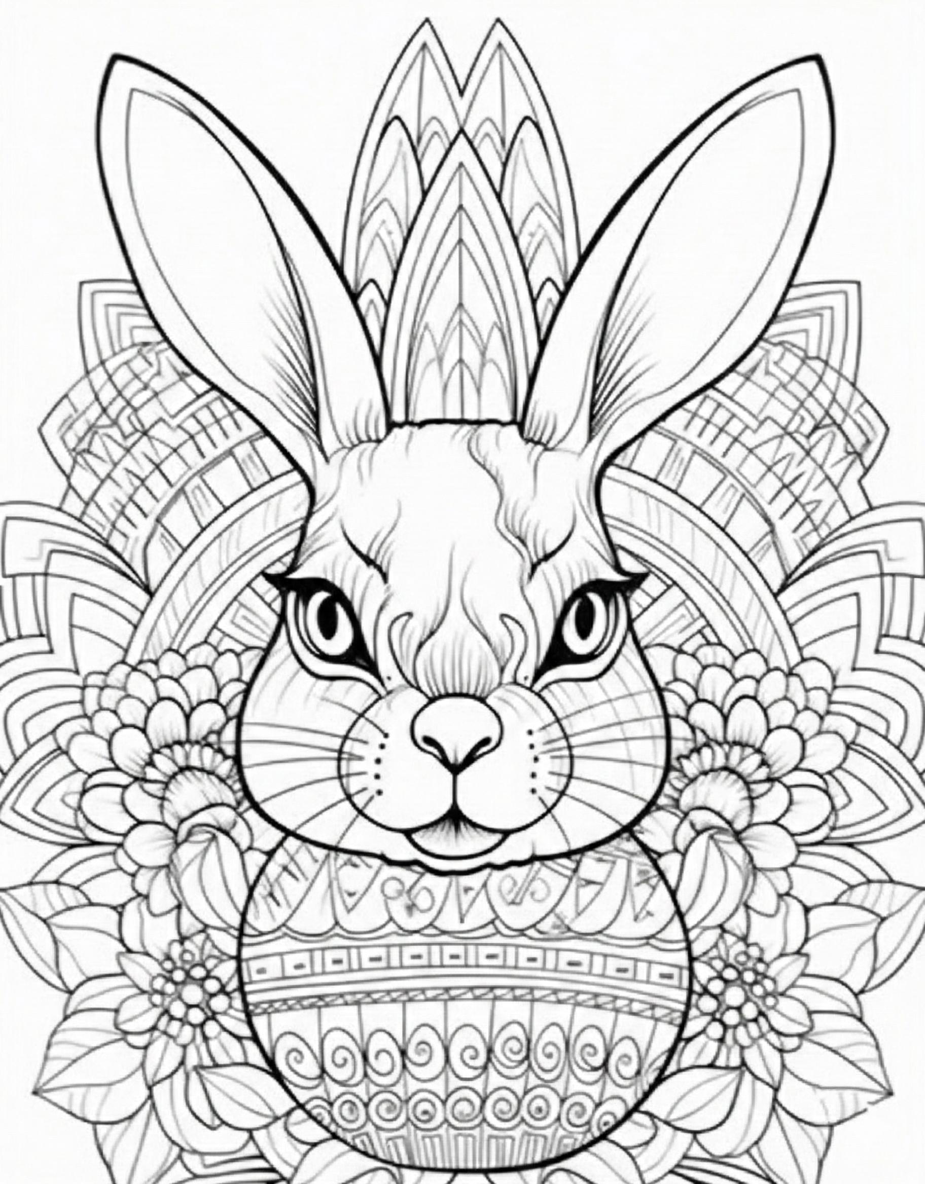 Easter Coloring Pages for Adults – Intricate Spring Floral Eggs, PDF ...