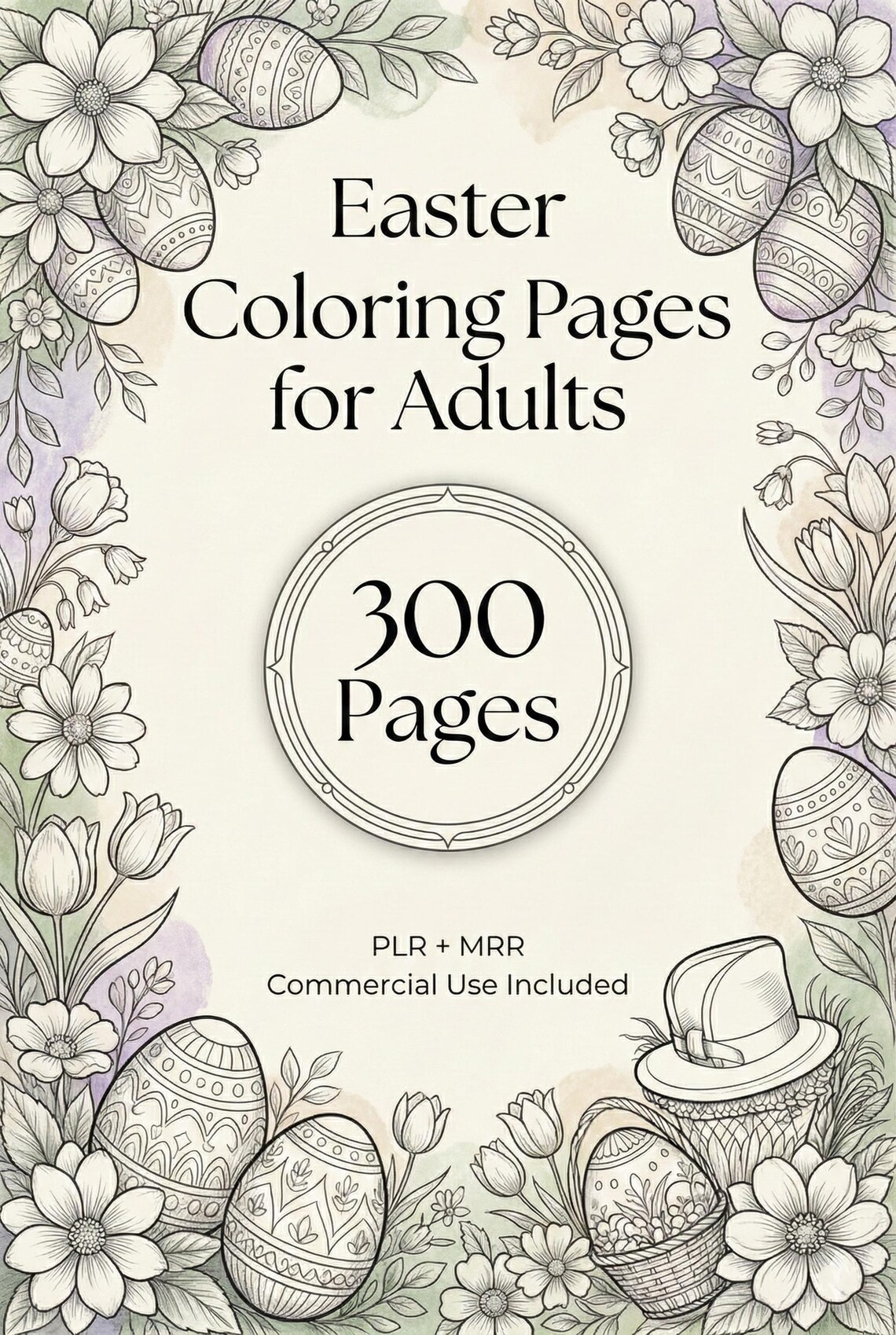 Easter Coloring Pages for Adults – Intricate Spring Floral Eggs, PDF ...