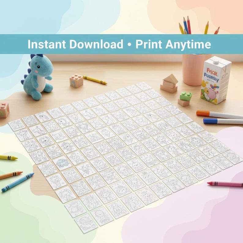 1000+ Kids Coloring Pages Mega Bundle, Educational Printables (PDF ...