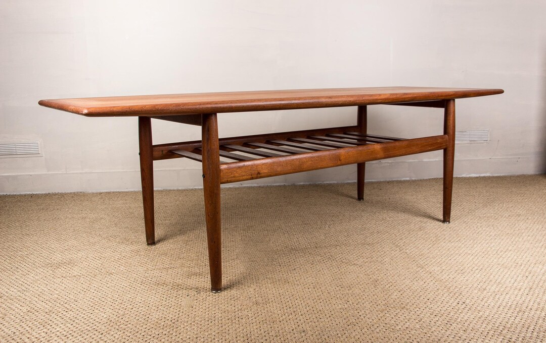 Large Danish Teak Coffee Table, Two Levels, by Grete Jalk for Glostrup ...
