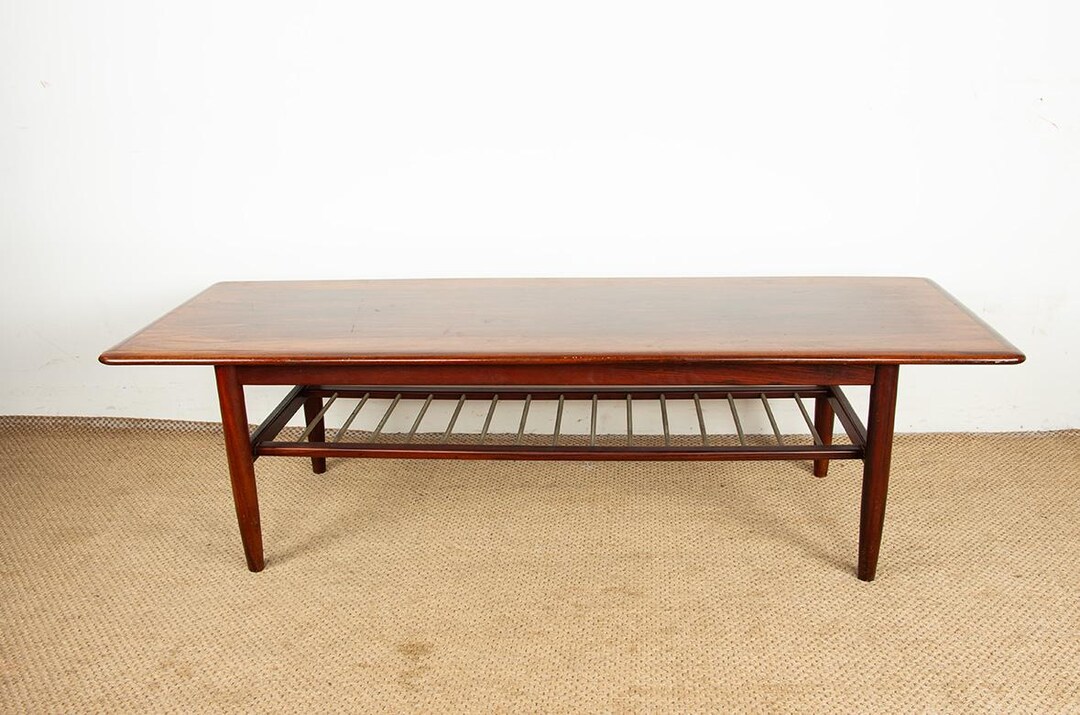 Rosewood and Metal Tube Coffee Table, on Two Levels, Denmark 1960s. - Etsy