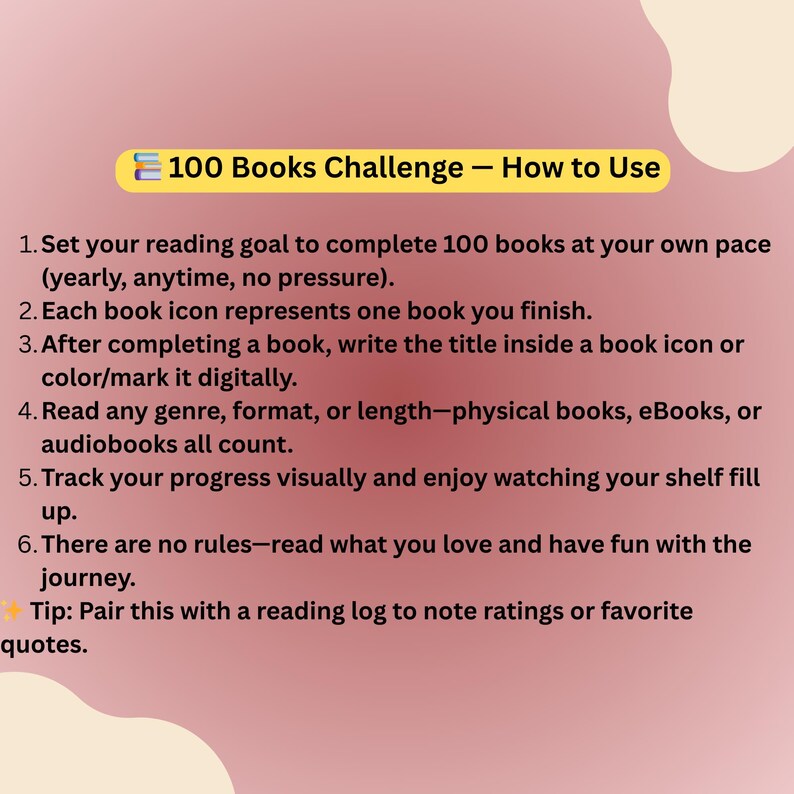 Ultimate Reading Challenge Bundle 2026, 50 and 100 Book Trackers, Book ...