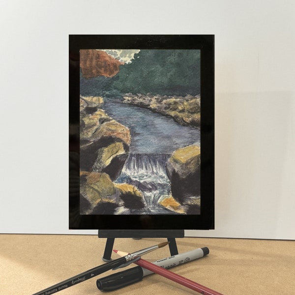 Red Waterfall Wall Art - Etsy