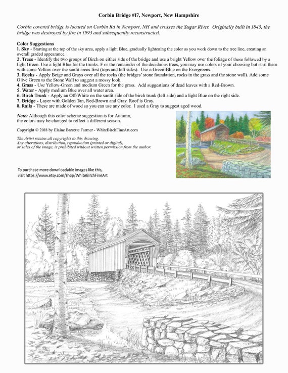Wood Bridge Coloring Page