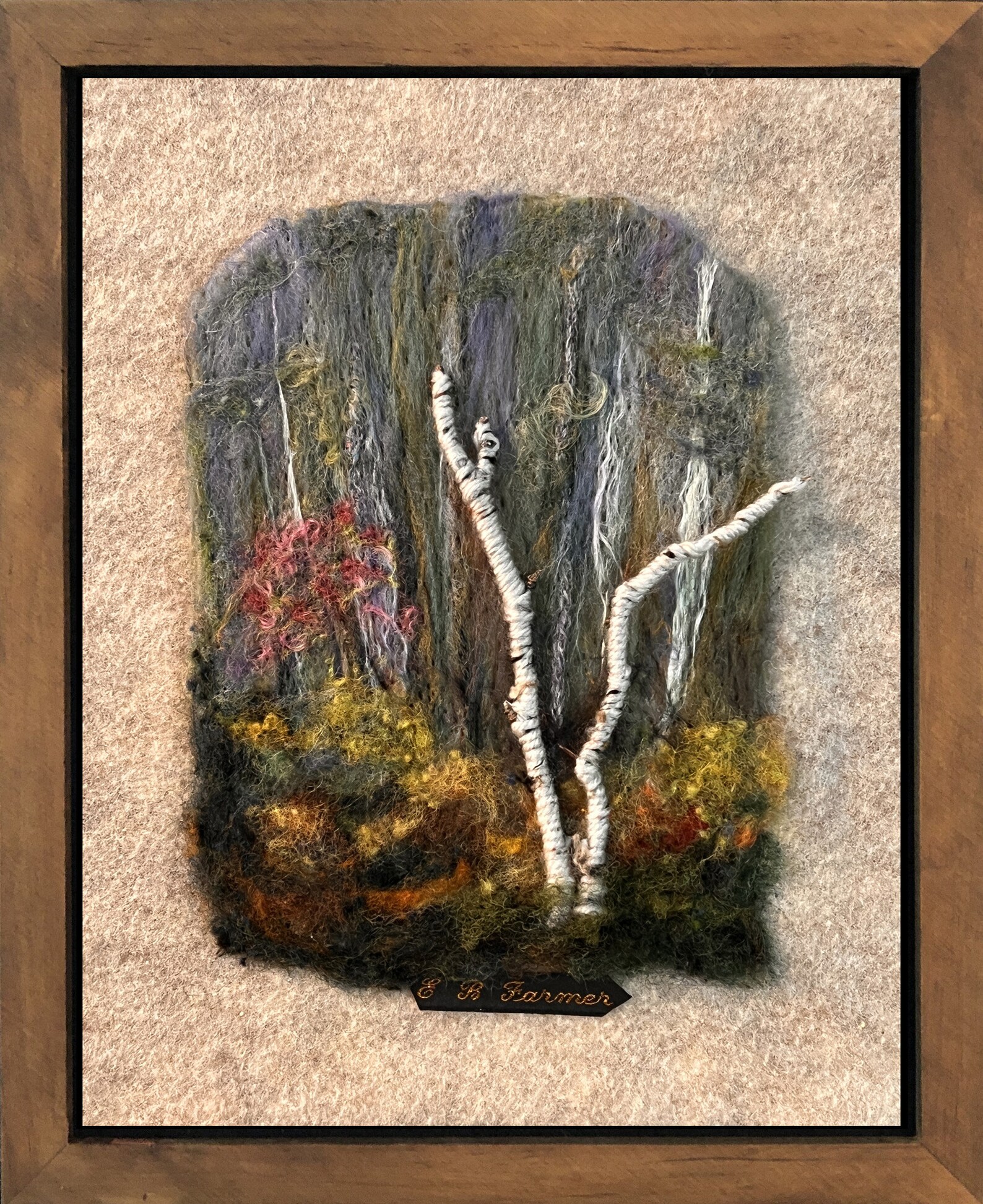 Woodland 8x10 Birch Trees Landscape Original Hand Made One-of-a-kind ...