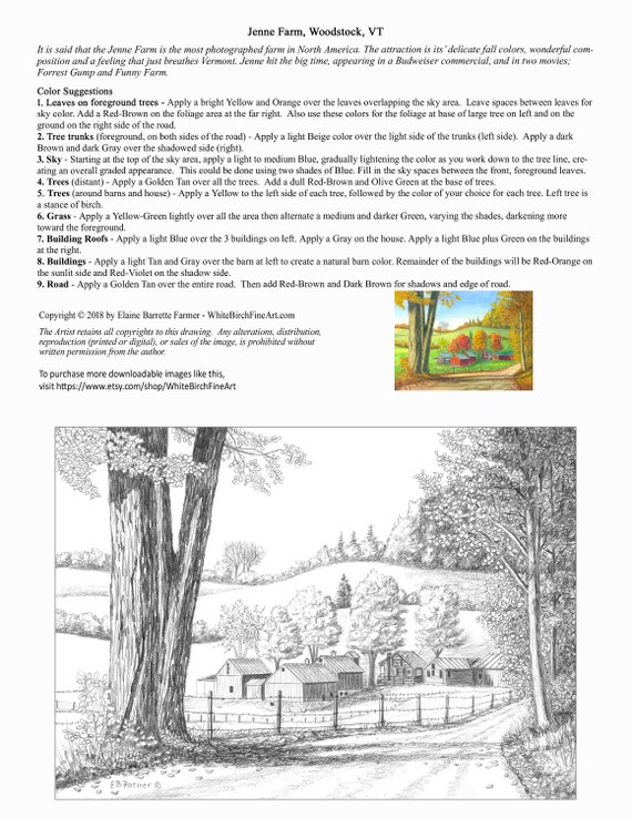Country Road Coloring Page